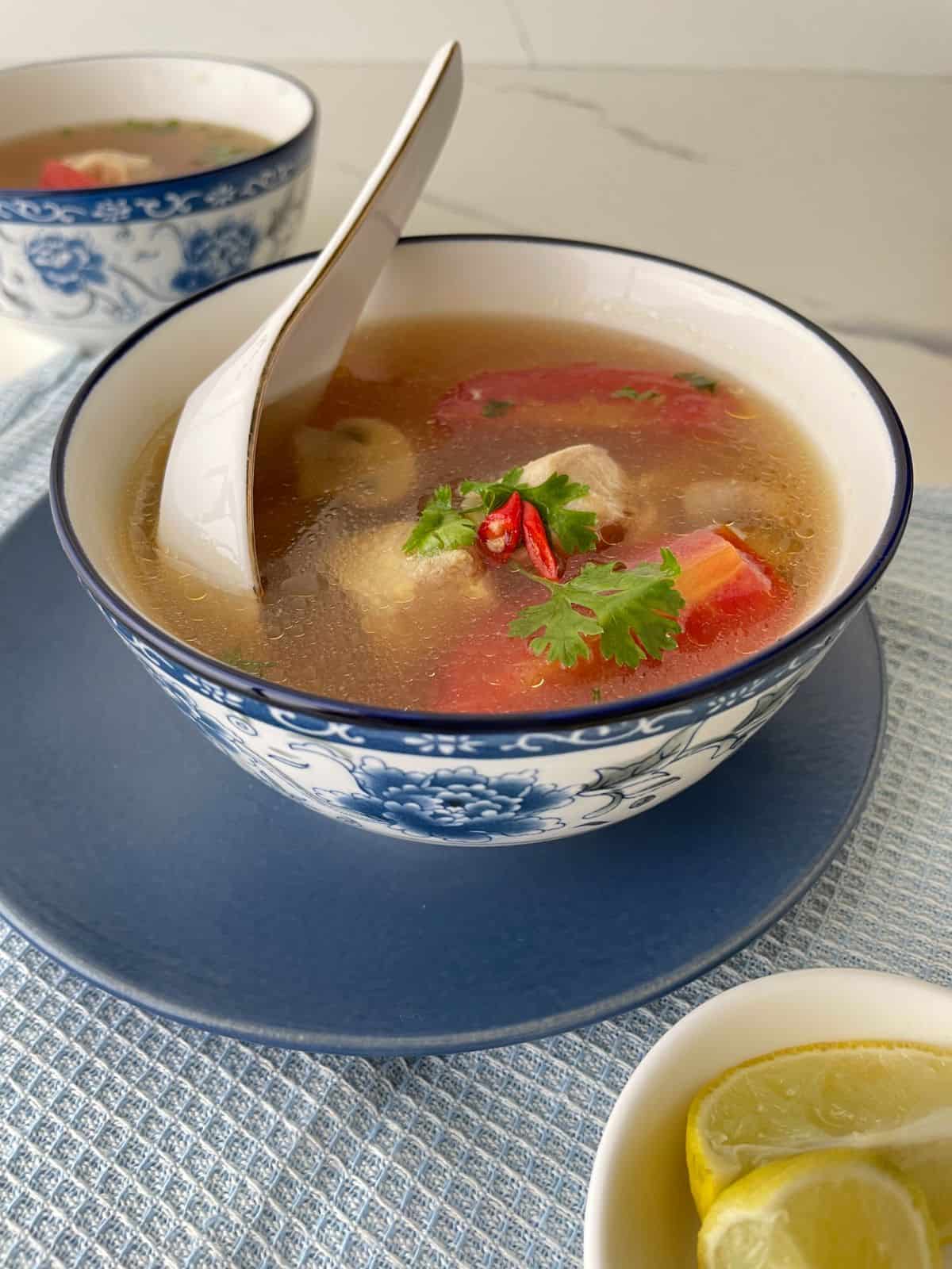 Tom Yum Gai Thai Hot and Sour Chicken Soup